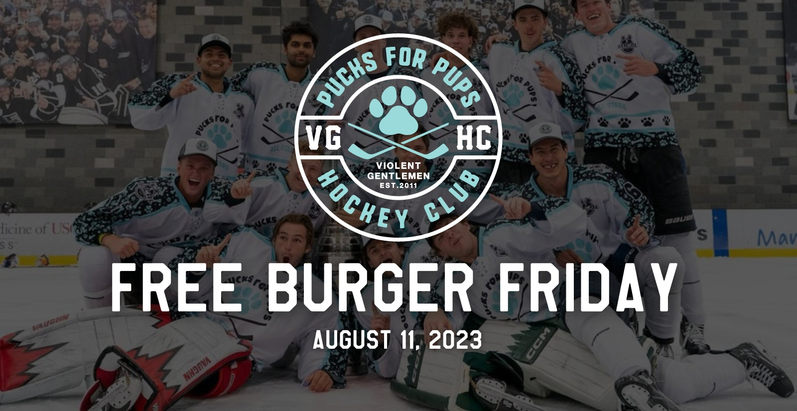 Pucks For Pups Dog Adoption - Free Burger Friday Event | VGHC – Violent ...